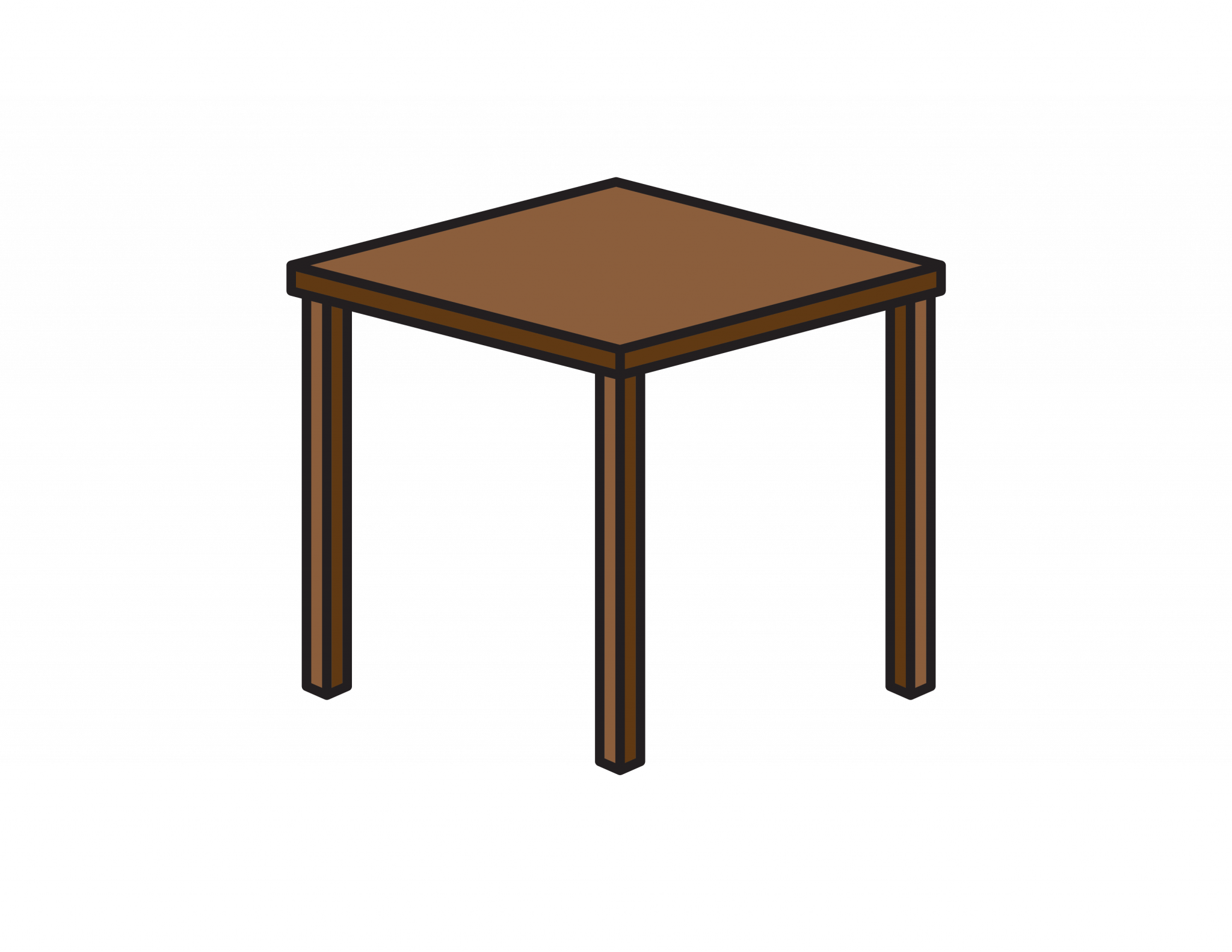 How To Draw a Wooden Table For Kids (Everyday Objects Series) - Rainbow ...